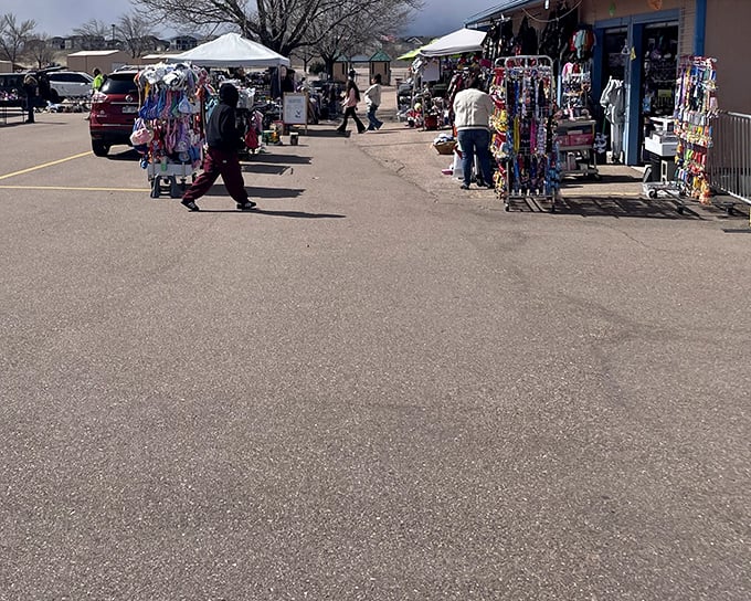 This colorful corridor of commerce proves that one person's clutter is another's weekend adventure waiting to happen.