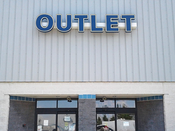 The donation entrance at Goodwill Outlet stands ready to receive yesterday's treasures, tomorrow's finds, and everything in between.