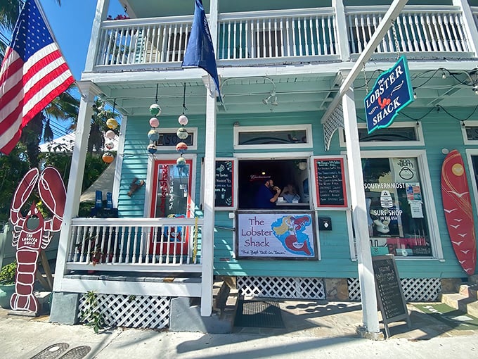 The turquoise facade of The Lobster Shack is like Key West itself&mdash;bright, cheerful, and promising good times ahead. No pretension, just seafood perfection.