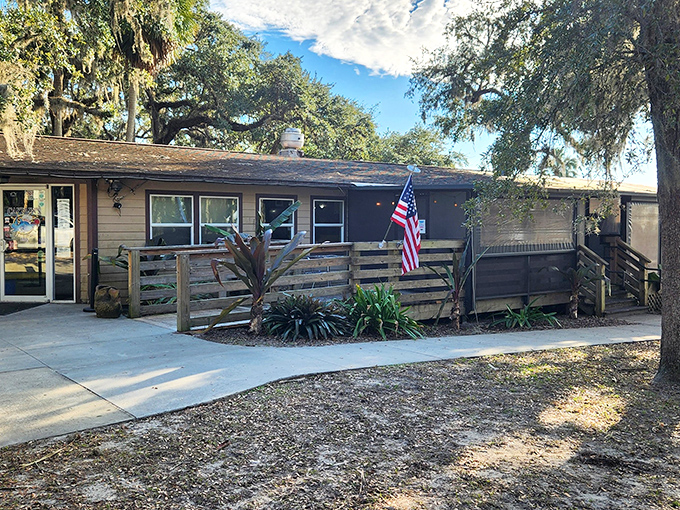The unassuming entrance belies the smoky treasures within&mdash;proof that in barbecue, as in life, it's what's inside that counts.