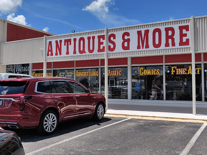 A bustling parking lot at an antique store? That's the first clue you've stumbled onto something special that locals already know about.