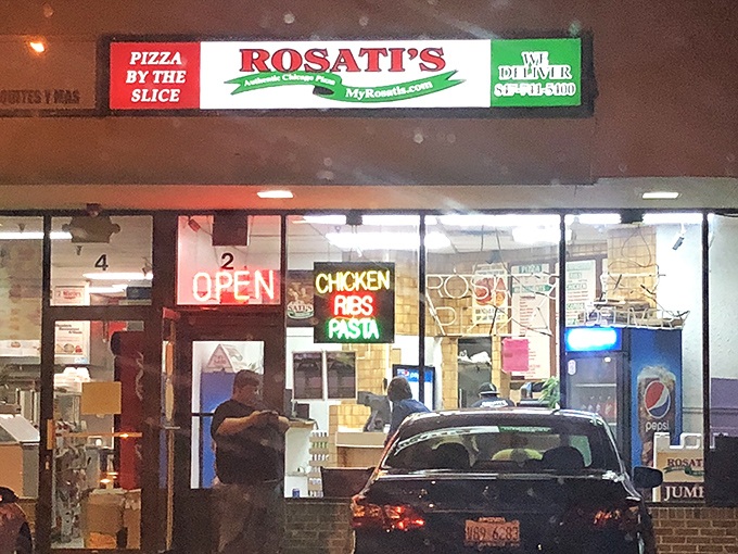 The unassuming storefront of Rosati's in Elgin might not stop traffic, but what's inside will stop you in your tracks. Authentic Chicago pizza awaits!