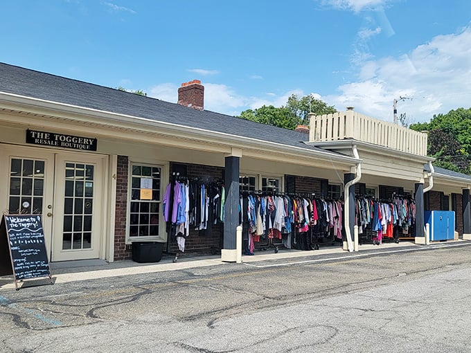 The fashion equivalent of finding a $20 bill in your winter coat pocket &ndash; The Toggery's exterior promises treasures within at prices that'll make your wallet smile.