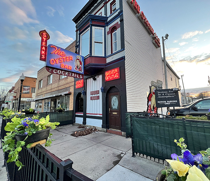 The iconic neon sign beckons seafood lovers like a lighthouse for the landlocked. This historic building houses Fort Wayne's maritime miracle.