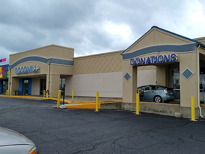 The unassuming exterior of Goodwill Topeka&mdash;where Kansas treasure hunters begin their quest for secondhand gold that won't break the bank.