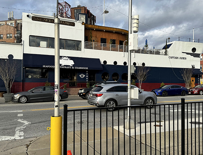 Ship ahoy! Captain James isn't just a restaurant&mdash;it's a landlocked vessel serving maritime delights in Baltimore's Canton neighborhood. The three-story boat-shaped building is impossible to miss.