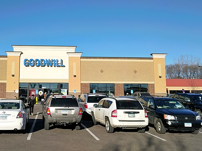 The unassuming exterior of Goodwill Coon Rapids hides a treasure trove within. Like a Vegas casino, what happens inside defies the modest fa&ccedil;ade.