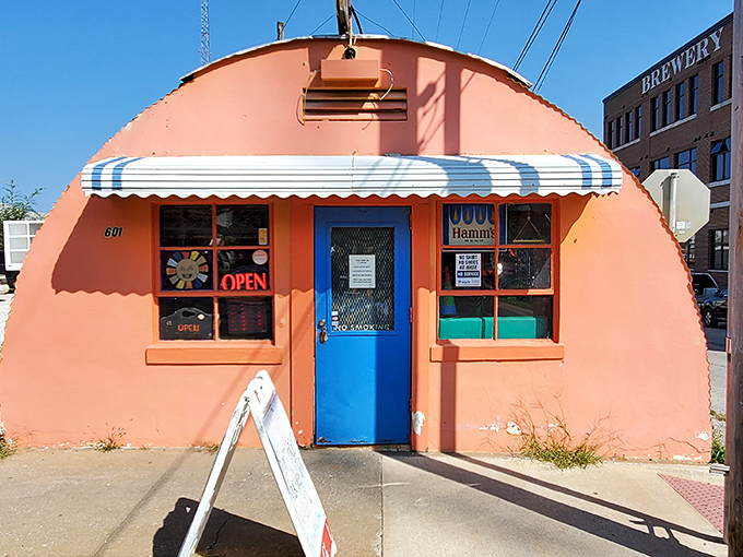 The coral-colored Quonset hut stands like a cheerful UFO that landed in Springfield with one mission: to serve incredible comfort food.