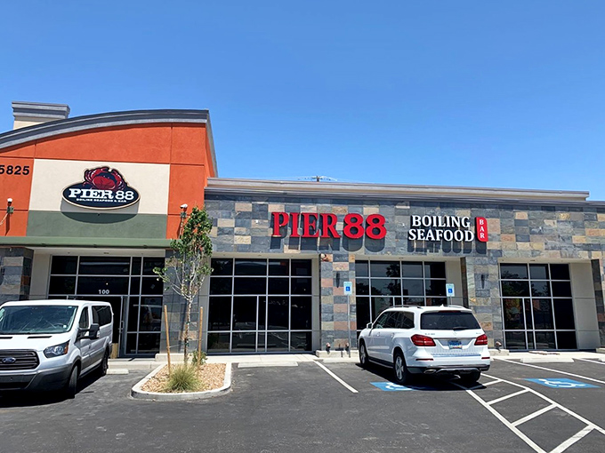 Stone and brick never looked so appetizing &ndash; Pier 88's exterior promises seafood adventures within those welcoming walls.