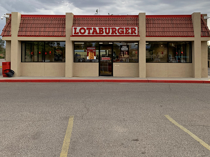 That iconic red roof and bold LOTABURGER sign &ndash; like a beacon of burger bliss calling to hungry New Mexicans everywhere.