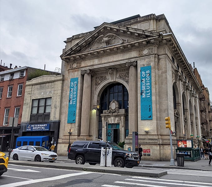 The Museum of Illusions' grand classical exterior plays its first trick &ndash; making you think you're entering a traditional museum rather than a mind-bending playground.