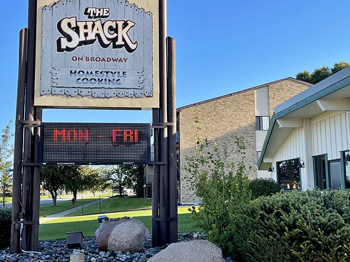 The sign doesn't lie &ndash; "Homestyle Cooking" isn't just a slogan at The Shack on Broadway, it's a solemn promise delivered daily in Fargo.