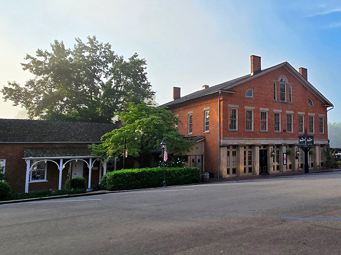 The historic red brick exterior stands proudly in Coshocton, like a time capsule that happens to house some of Ohio's finest steaks.