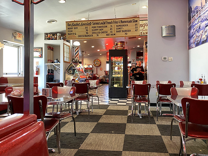 Classic red booths and checkered floors transport you to a simpler time when calories didn't count and coffee refills were unlimited.