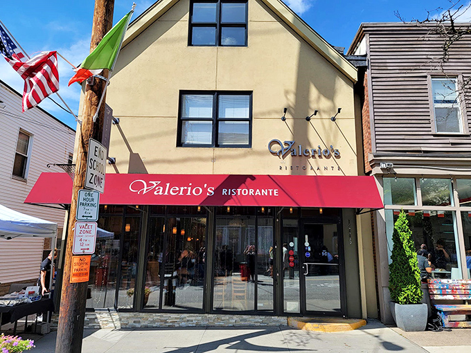 Valerio's modest exterior with its signature red awning proves once again that the best Italian treasures often hide in plain sight.