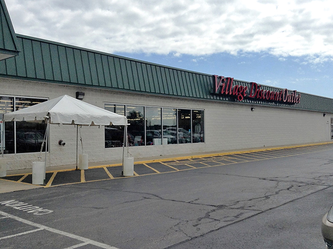 The unassuming exterior with its distinctive green roof houses treasures that would make any bargain hunter's heart skip a beat. Thrift paradise awaits!