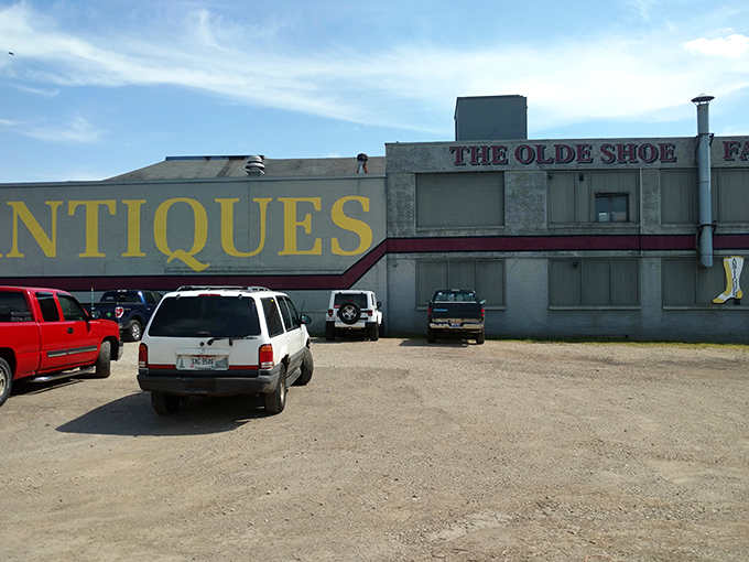 The unassuming exterior belies the treasure trove within. This former footwear factory now manufactures something far more valuable: nostalgia by the square foot.