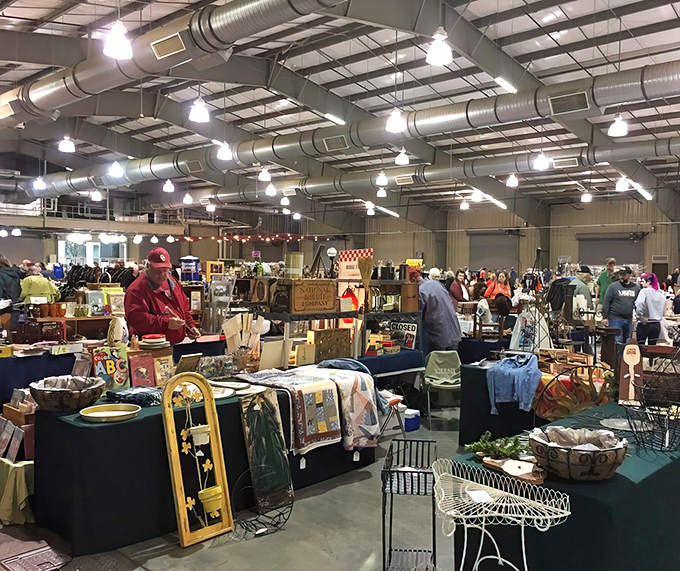 The treasure hunter's paradise awaits inside the SageNet Center, where aisles of possibility stretch under industrial ceilings and the thrill of discovery hangs in the air.