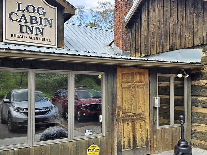 The rustic wooden exterior of Log Cabin Inn isn't just Instagram-worthy&mdash;it's a time portal to when dining was an event, not just a pit stop.