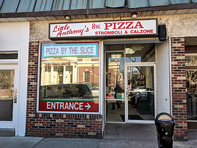 The unassuming storefront of Little Anthony's in Media might not stop traffic, but the aroma wafting from inside definitely will. Pizza paradise awaits!