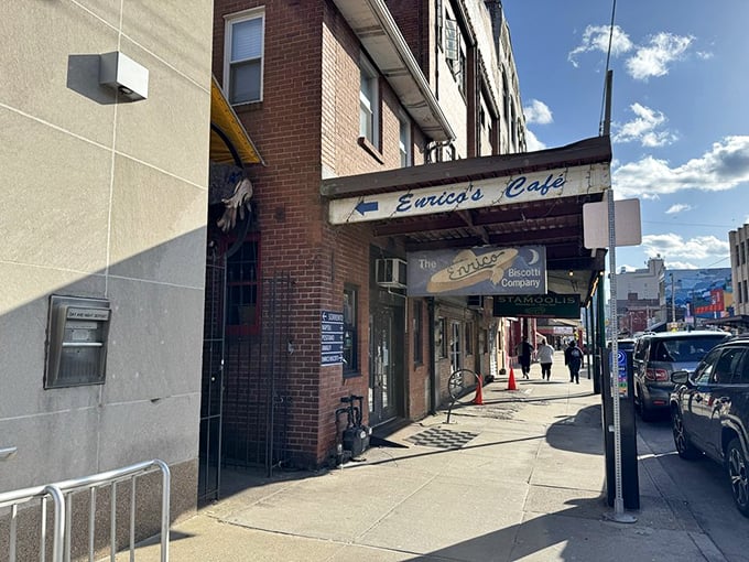 The unassuming storefront of Enrico Biscotti Co. proves once again that the best Italian treasures are often hidden in plain sight on Pittsburgh's bustling streets.