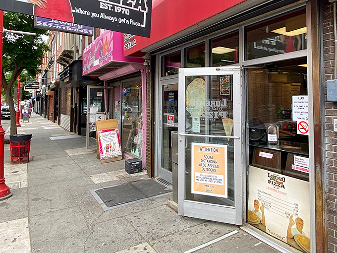 The unassuming storefront on South Street hides pizza greatness within, like finding a Picasso at a yard sale.
