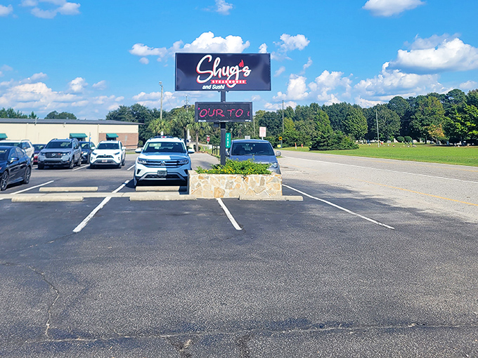 That roadside sign might as well say "Carnivore Paradise Ahead" &ndash; your GPS has led you to the promised land of perfectly seared beef.