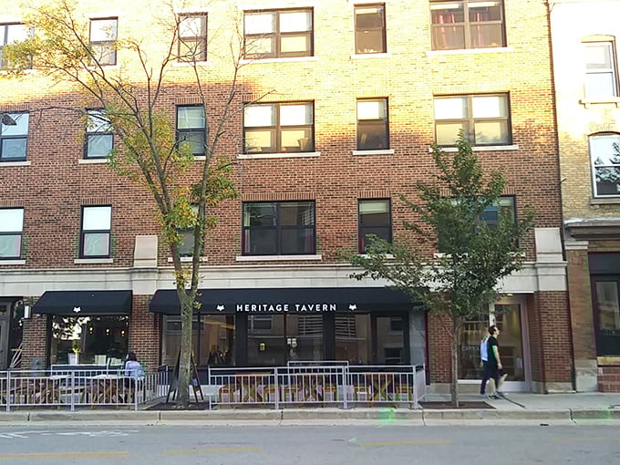 Heritage Tavern's brick fa&ccedil;ade plays it cool on East Mifflin Street, like Madison's culinary Clark Kent hiding superpowers inside.