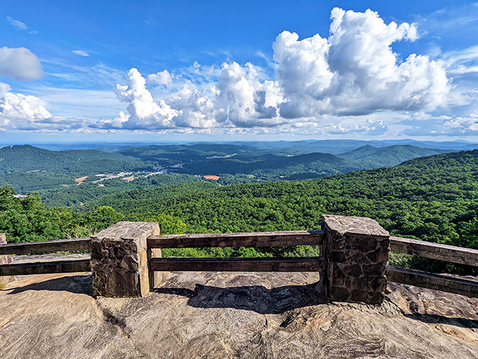 Nature's infinity pool without the resort prices. These Blue Ridge Mountain views stretch across four states, making your Instagram followers think you splurged on a luxury vacation.