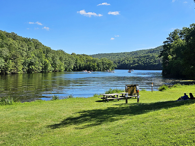 Lake Zoar stretches out like nature's infinity pool, surrounded by hills that could make Vermont jealous.