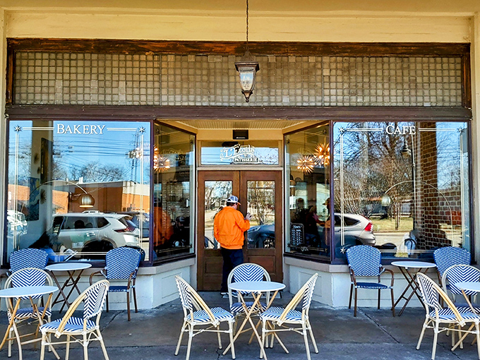 The blue and white bistro chairs outside L'Etoile Patisserie aren't just seating&mdash;they're time machines to a Parisian sidewalk caf&eacute;. No passport required.