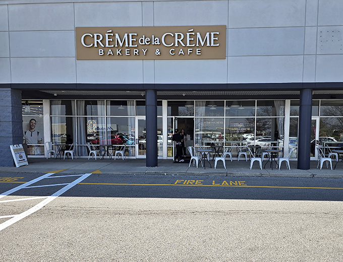The sleek exterior of Cr&eacute;me de la Cr&eacute;me beckons like a culinary lighthouse in Columbus, promising delights that make even the most dedicated home cooks consider retirement.