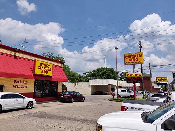 The yellow and red beacon of happiness that Louisville locals know means crispy perfection awaits inside.
