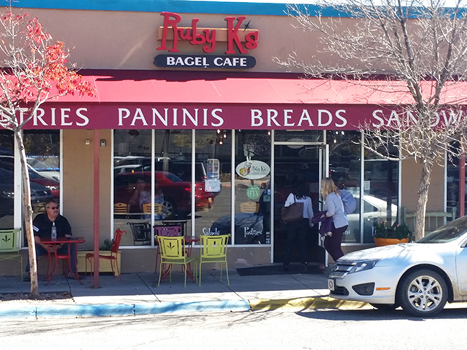 Ruby K's iconic storefront stands as proof that great bagels can indeed exist at 7,300 feet elevation – defying both geography and culinary expectations.