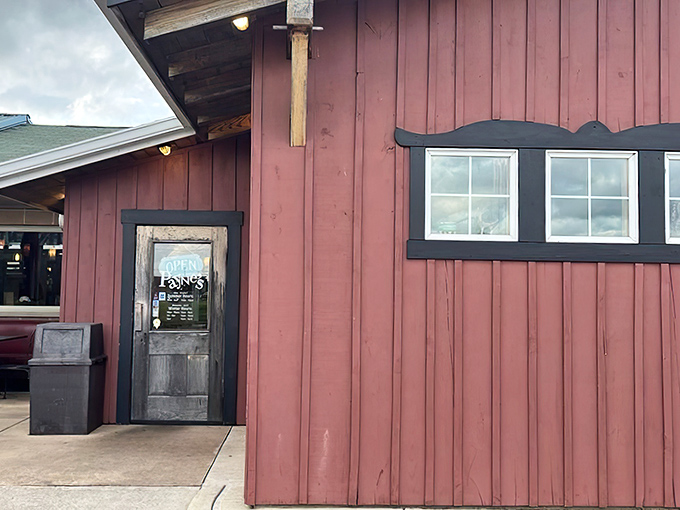 The rustic red exterior of Payne's welcomes you like that favorite sweater you can't wait to put on when the weather turns crisp.