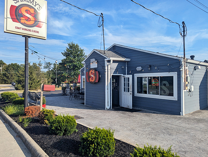 The little blue burger joint that could! Sammy's unassuming exterior hides culinary treasures that have burger enthusiasts making pilgrimages from across Ohio.