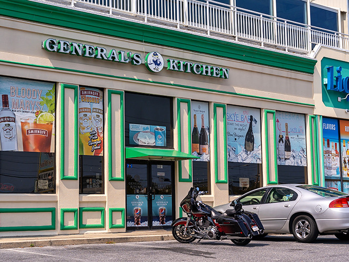 The green-trimmed fa&ccedil;ade of General's Kitchen stands proudly on Ocean City's Coastal Highway, a beacon for breakfast pilgrims seeking morning salvation.