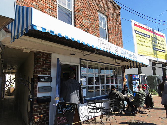 The blue and white striped awning of Pip's isn't just charming&mdash;it's a beacon for hungry souls wandering Annapolis in search of honest-to-goodness comfort food.