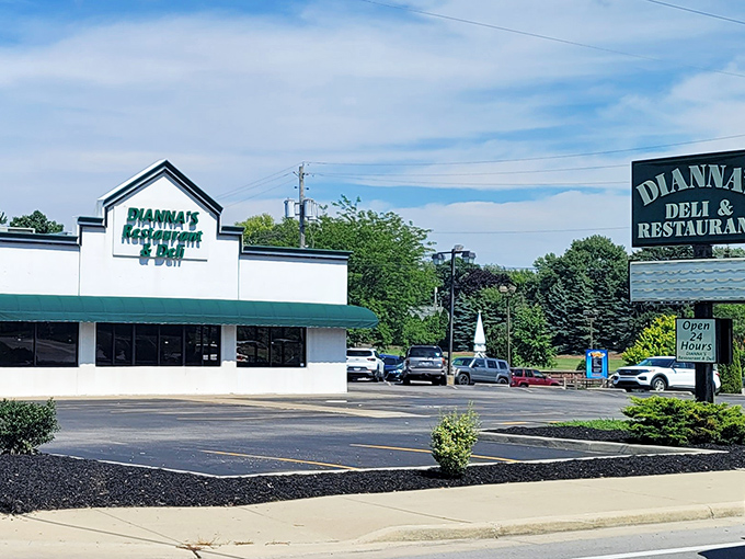 The unassuming exterior of Dianna's Deli & Restaurant proves once again that culinary treasures often hide in plain sight, like Clark Kent before the phone booth transformation.