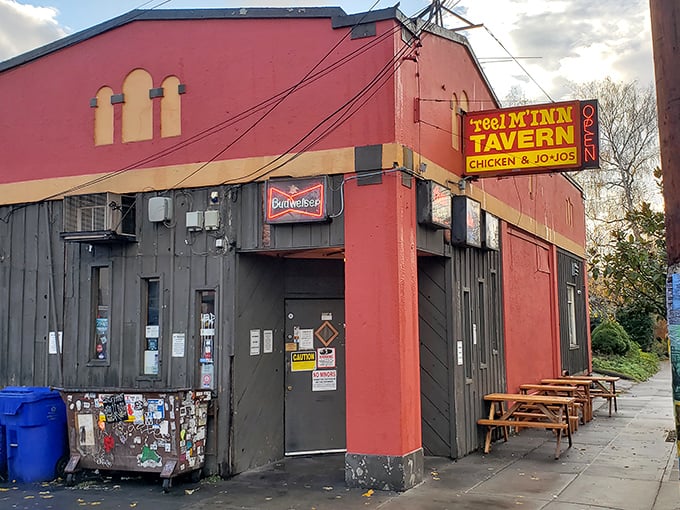 Like finding a vinyl record in a world of digital streaming, Reel M Inn's vintage sign and weathered charm signal authenticity you can taste.