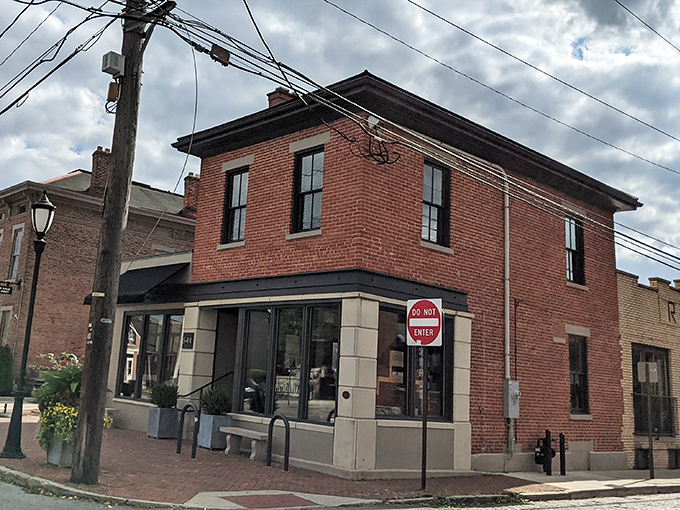The historic brick façade of Pistacia Vera stands proudly on a corner in German Village, like a sentinel guarding buttery treasures within.
