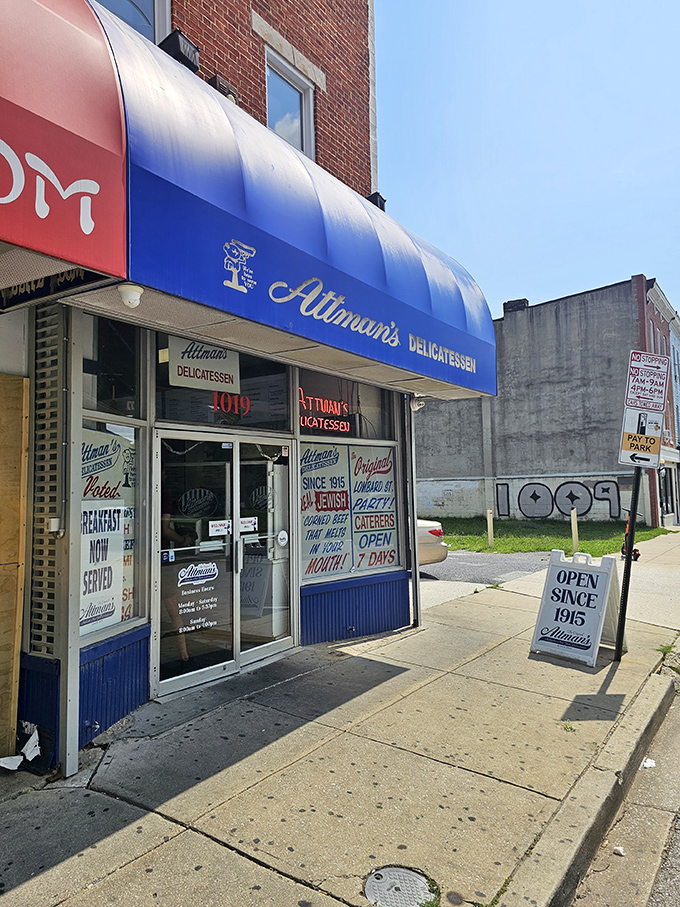 The iconic blue awning of Attman's beckons like a deli lighthouse on East Lombard Street, promising sandwich salvation to hungry Baltimoreans since long before Instagram food pics were a thing.