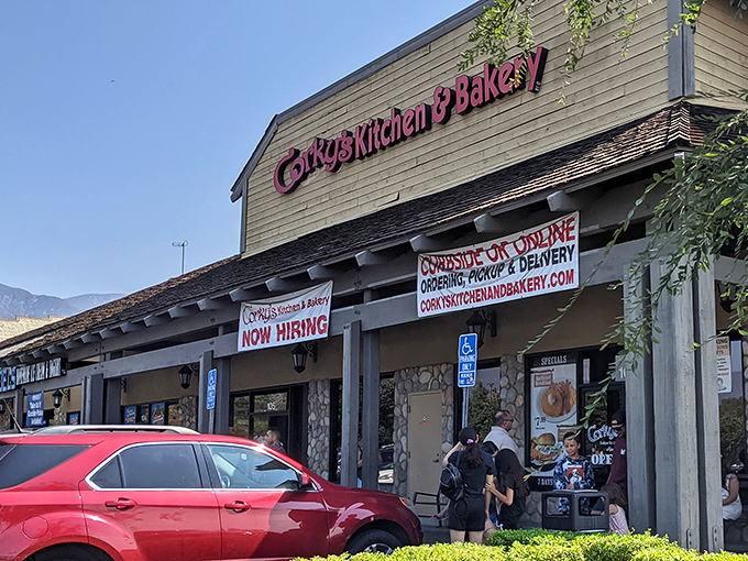 The unassuming exterior of Corky's Kitchen & Bakery hides culinary treasures that locals line up for. Sometimes the best food comes without fanfare.