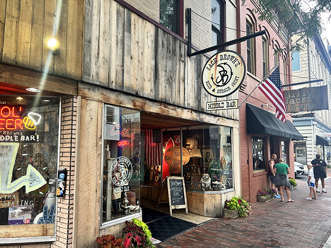 The unassuming storefront of Jack Brown's beckons like a siren song to burger lovers strolling Harrisonburg's brick-lined streets. Simplicity on the outside, magic within.