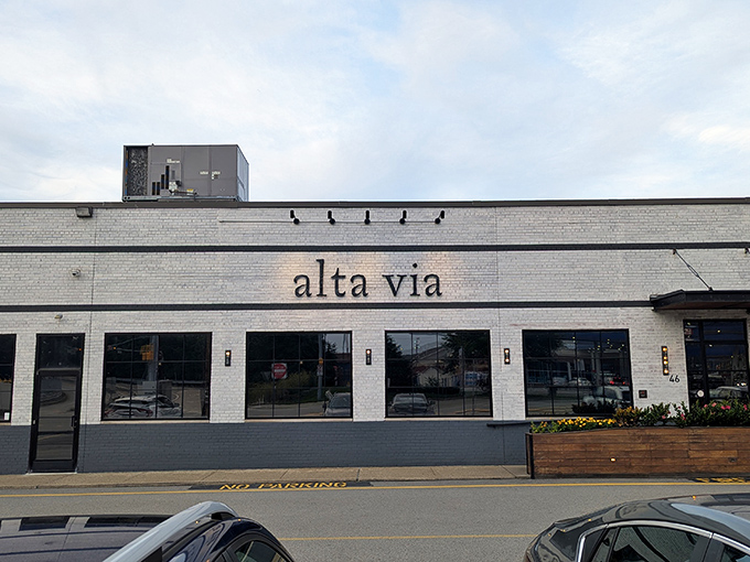 Alta Via's understated white brick exterior is like that friend who doesn't need flashy clothes to make an impression&mdash;the food does all the talking.
