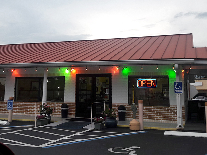 As evening falls, the colorful string lights transform this humble eatery into Florida's answer to a Hallmark movie set. Comfort awaits inside.