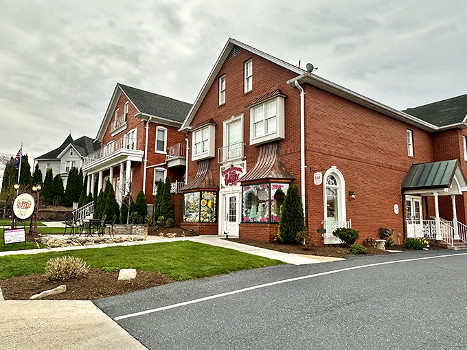 Not just a bakery, but a landmark—this charming brick building houses enough butter and sugar to make even the strongest willpower crumble.