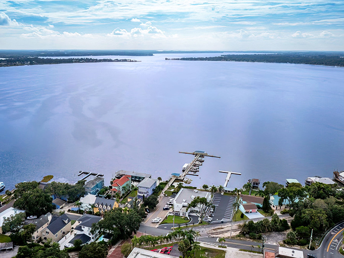 Lake Eustis stretches out like nature's infinity pool, where the sky meets water in a perfect Florida embrace that makes you forget about your inbox.