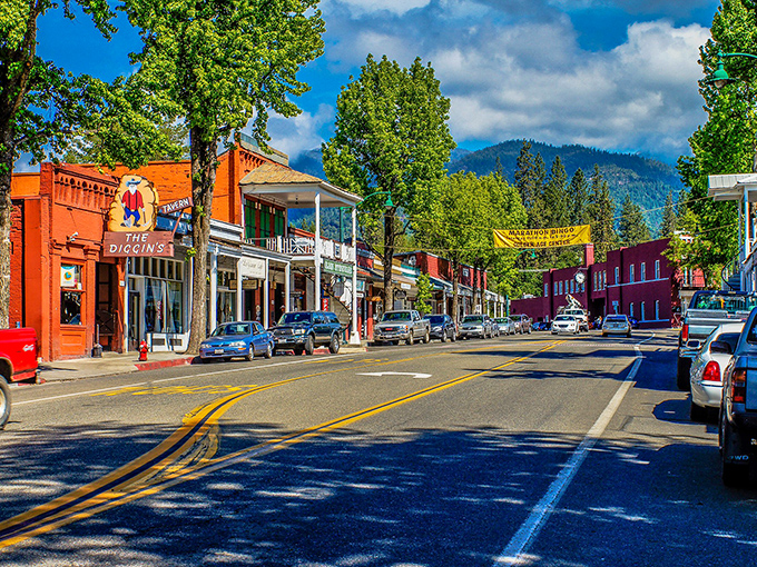 Main Street Weaverville looks like a movie set where Clint Eastwood might tip his hat while you're enjoying an artisanal coffee.