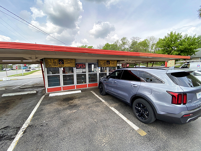 Another angle reveals the unpretentious charm &ndash; this is where serious root beer and onion ring magic happens daily.